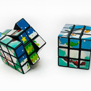Elf Puzzle Cube: Christmas Dollhouse Miniature Prop - Etsy