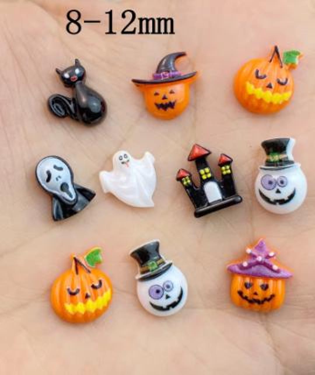 Mini Halloween Flatback Pumpkin, Ghost for Jewelry Making, Halloween ...