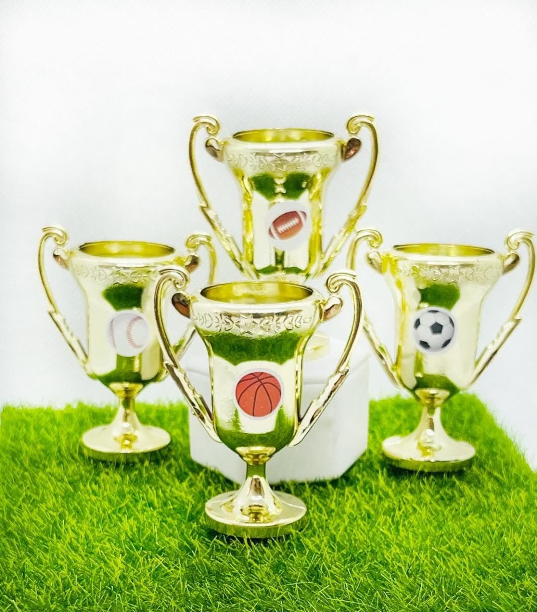 Miniature Trophy for Dolls Soccer Football Awards 12 Doll Elf Prop Mini ...