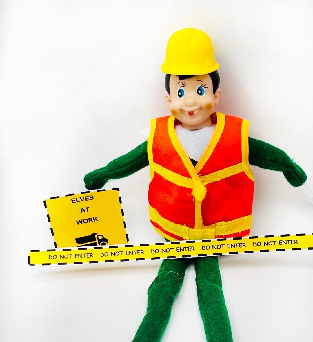 Elf Construction Vest Miniature Doll Hard Hat - Etsy