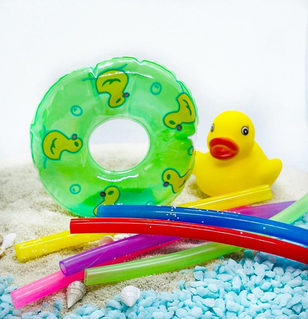 Elf Beach Or Pool Noodles Miniature Floats For Dolls Rubber Duck Doll