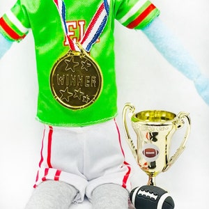 Miniature Trophy for Dolls Football Medals Football Awards 12" Doll Elf ...