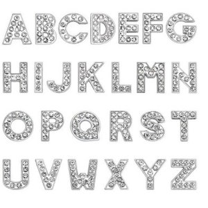 8mm Rhinestone Slider Letters DIY Custom Name Letters Slider Charms - Etsy