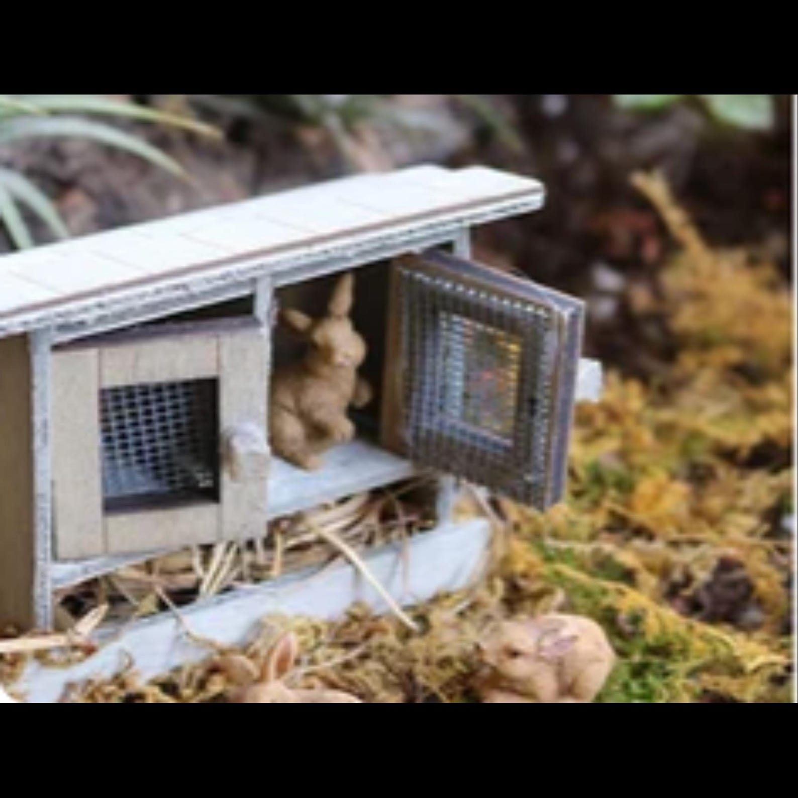 Fairy Garden Rabbit Cage Miniature Chicken Coup Dioramas Terrarium ...