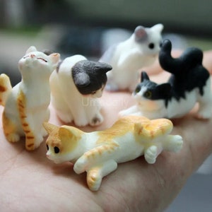 Dollhouse Cat Tree Miniature Resin Cats Animals for Dollhouse, Diorama ...