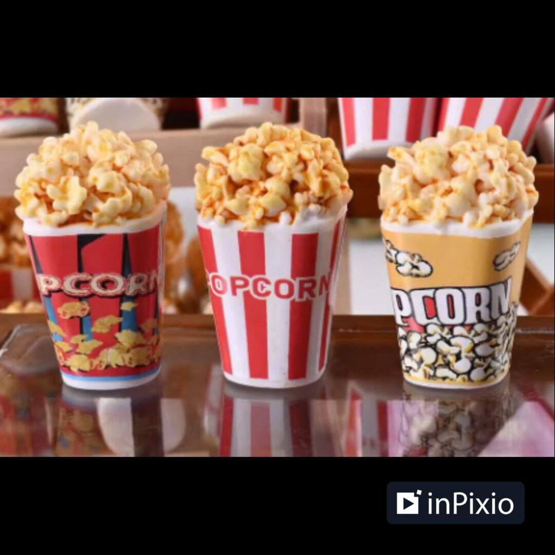 Miniature Popcorn Bucket / 1:6 Scale Dollhouse Popcorn / Elf Prop - Etsy
