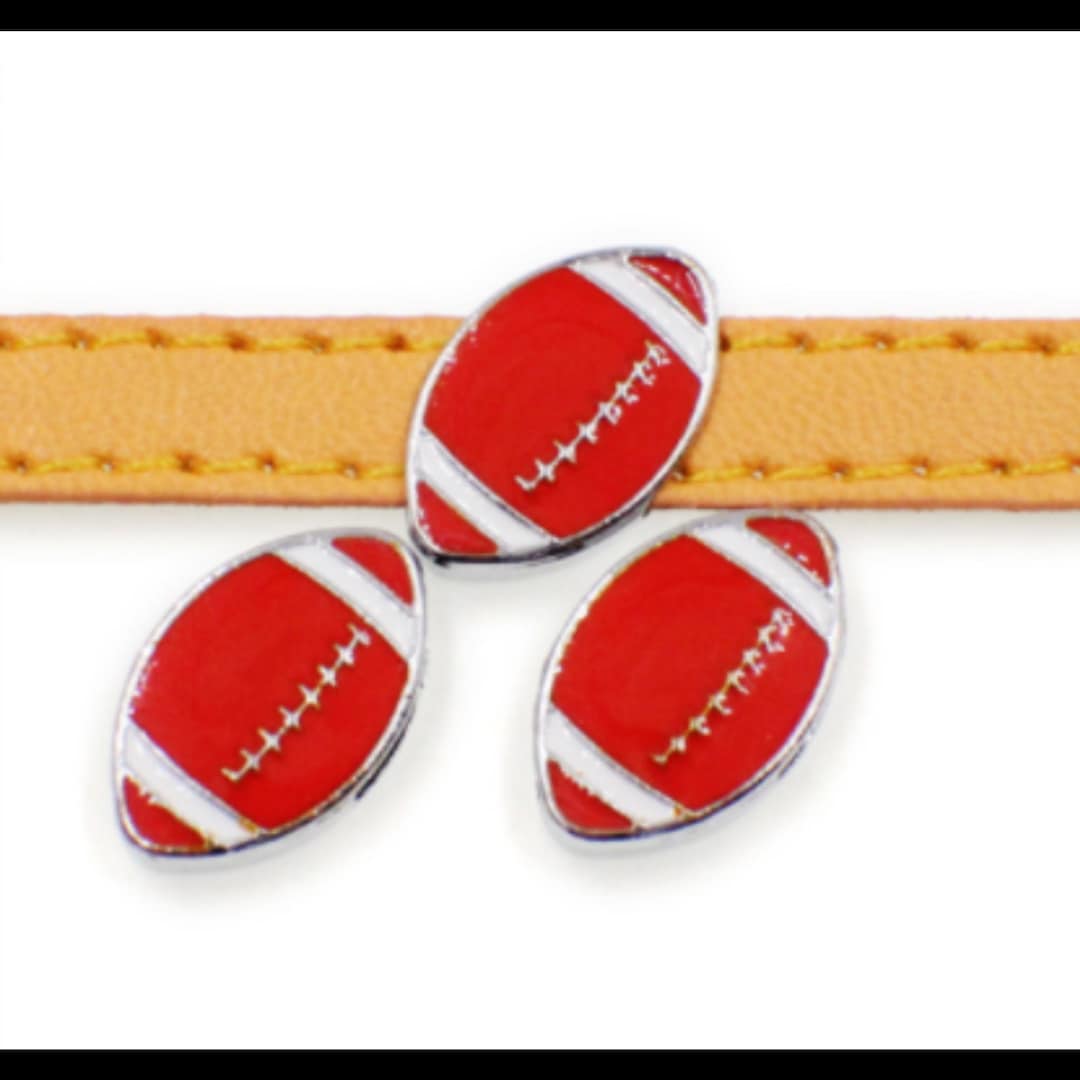 8mm Slide Charms Footballs DIY Custom Charms for Bracelets Sports ...