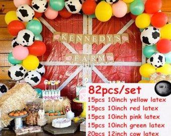 Farm Animal Barnyard Balloon Arch Birthday Balloons 102 pc | Etsy