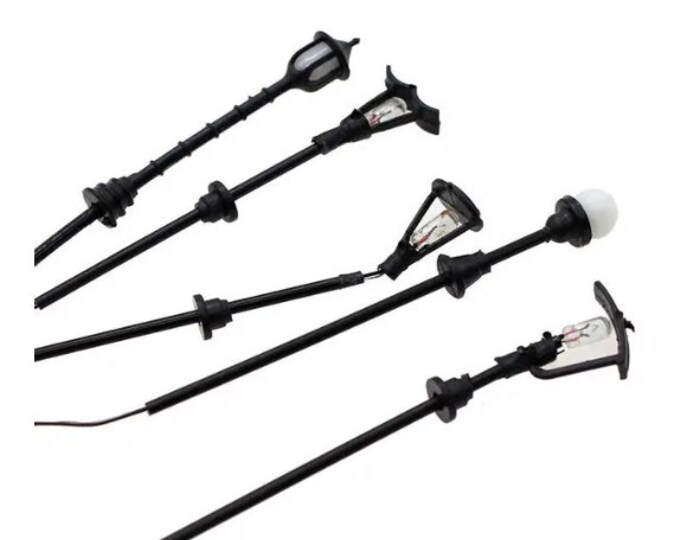 Miniature Lamp Post for Village or Dollhouse 5 Pc Set - Etsy