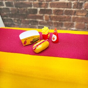 Miniature Hot Dog Stand Pretend Vendor Cart Market Stand Doll ...