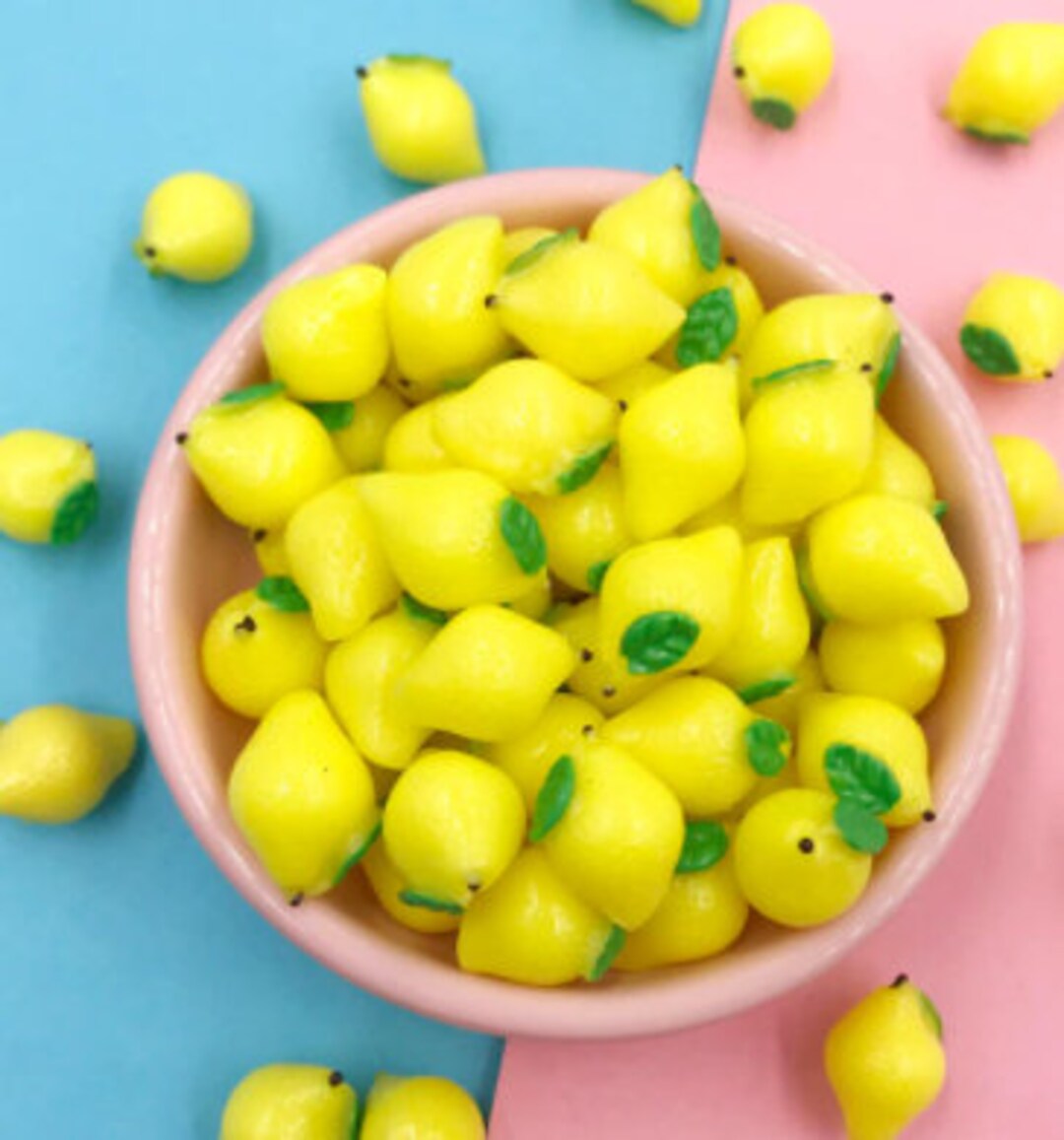 Kawaii Resin Miniature Lemons: 3D Shaker Crafts, Dollhouse Food (5 ...