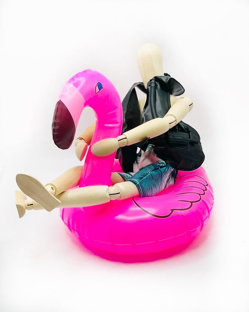 Miniature Pool Floats / Elf Prop / Flamingo Doll Float / Mini Beach ...