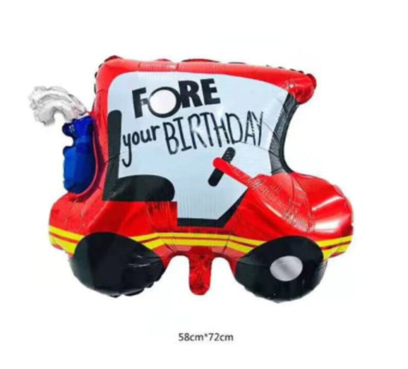 Transportation Party Balloon School Bus Monster Truck Fire | Etsy