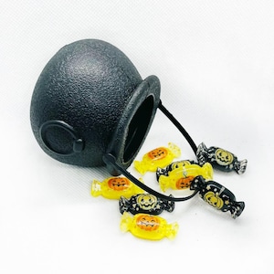 Miniature Cauldron Bucket Halloween Candy for Dolls Elf Prop Miniature ...