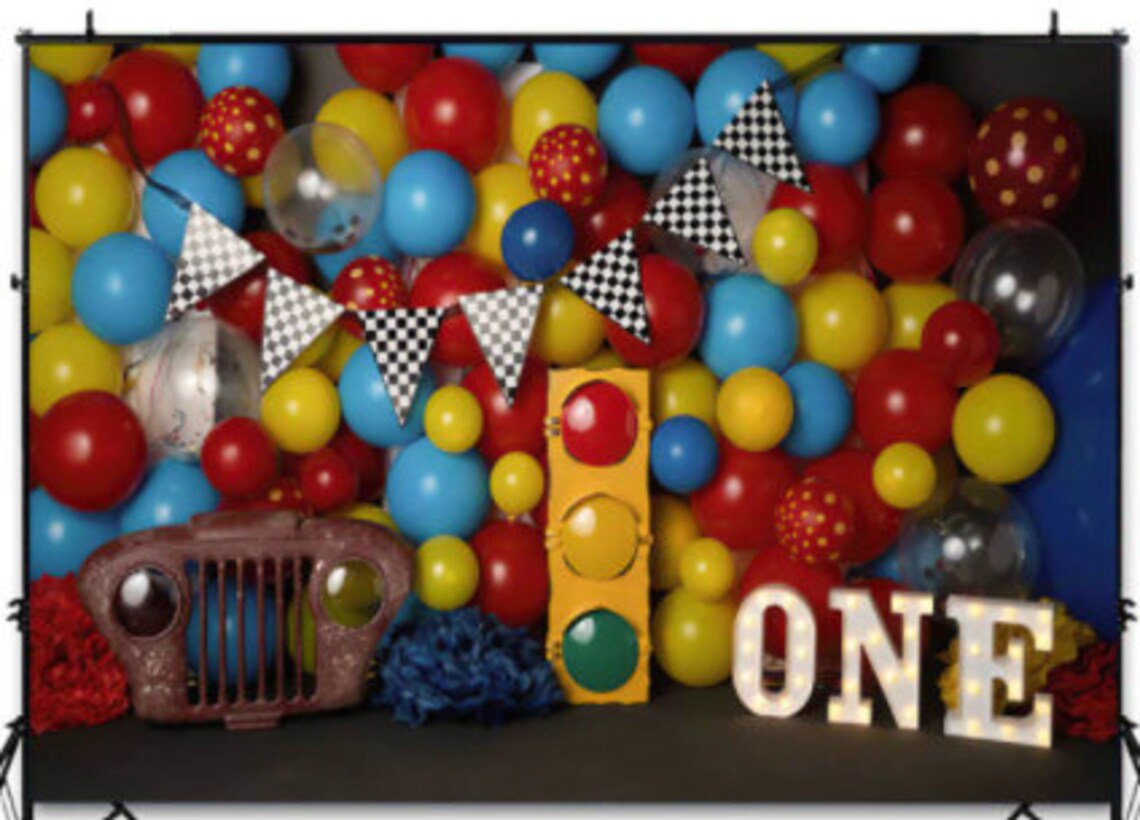 Backdrop Baby First Birthday Themed Party Backdrop for | Etsy