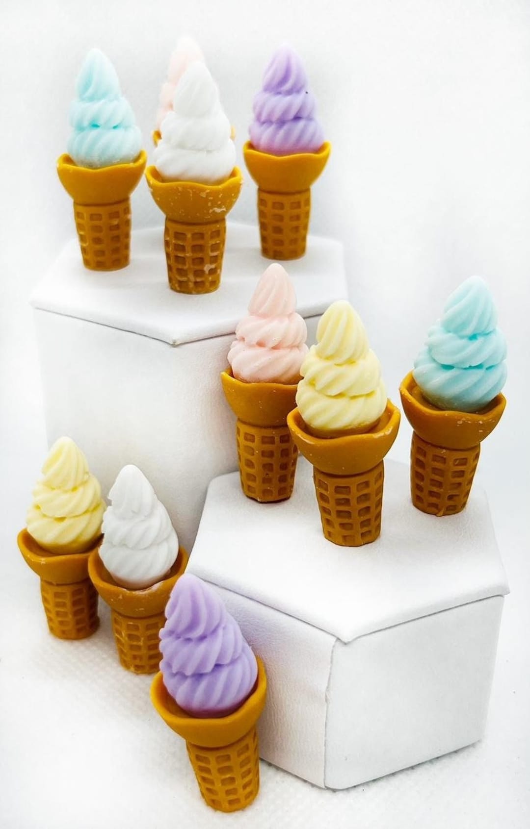 Miniature Ice Cream Cones, Elf Prop, Mini Sweet Shop, Dollhouse Dessert ...