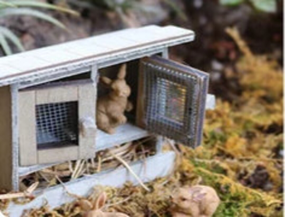 Fairy Garden Rabbit Cage Miniature Chicken Coup Dioramas Terrarium ...