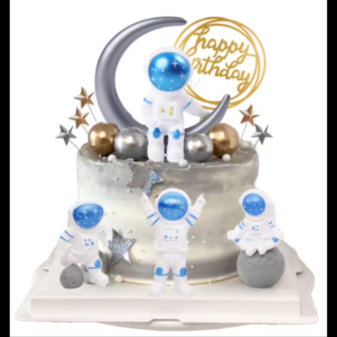 Space Party Cake Topper / Astronaut Birthday Cake Topper / Over the ...