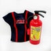 Doll Fire Fighter Outfit Elf Prop Fits 12" Dolls Mini Fire Extinguisher ...