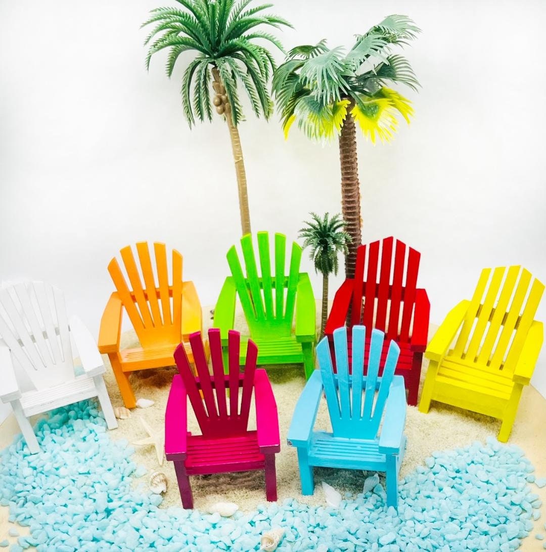 Miniature Adirondack Chairs Fairy Garden Terrariums Dioramas Mini Chair ...