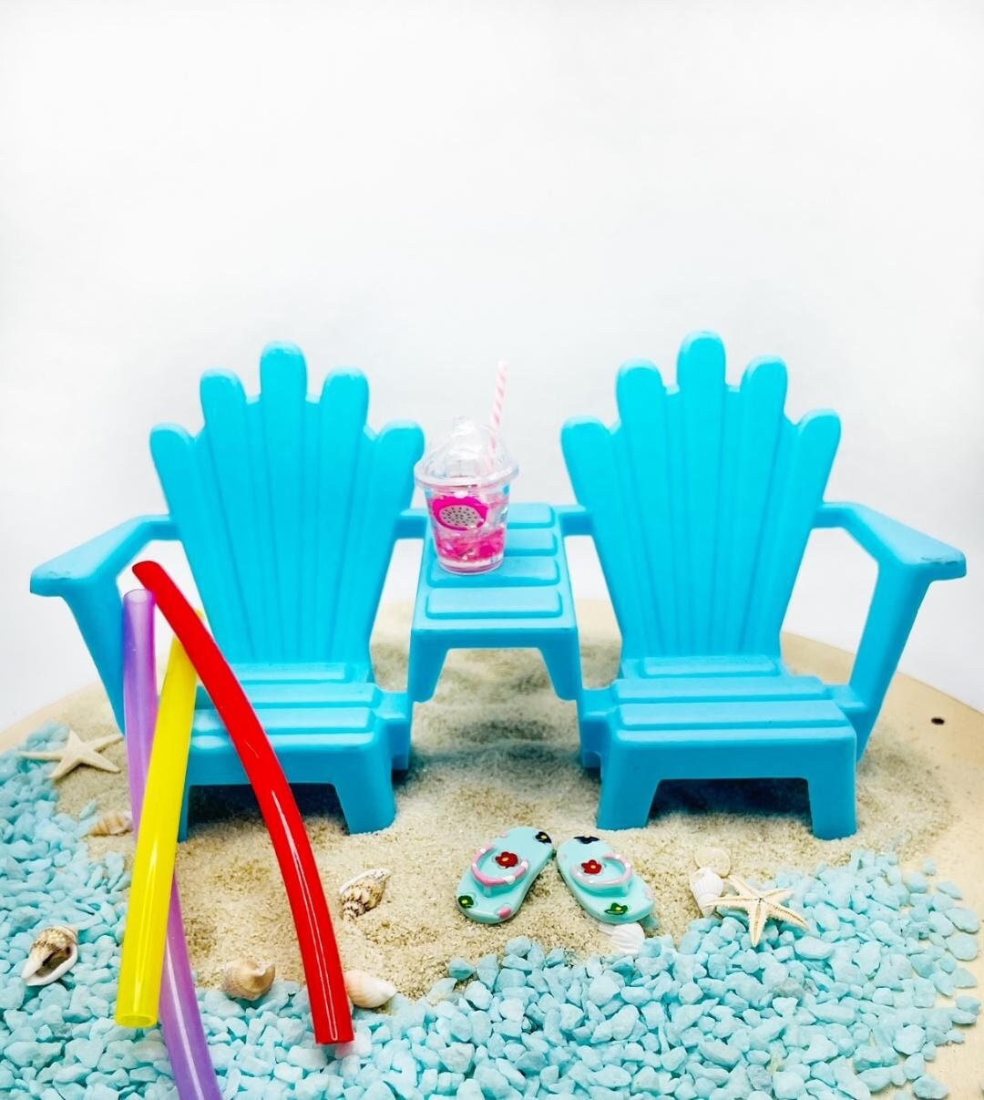 Miniature Adirondack Chair: 1/6 Scale Dollhouse Beach Prop - Etsy