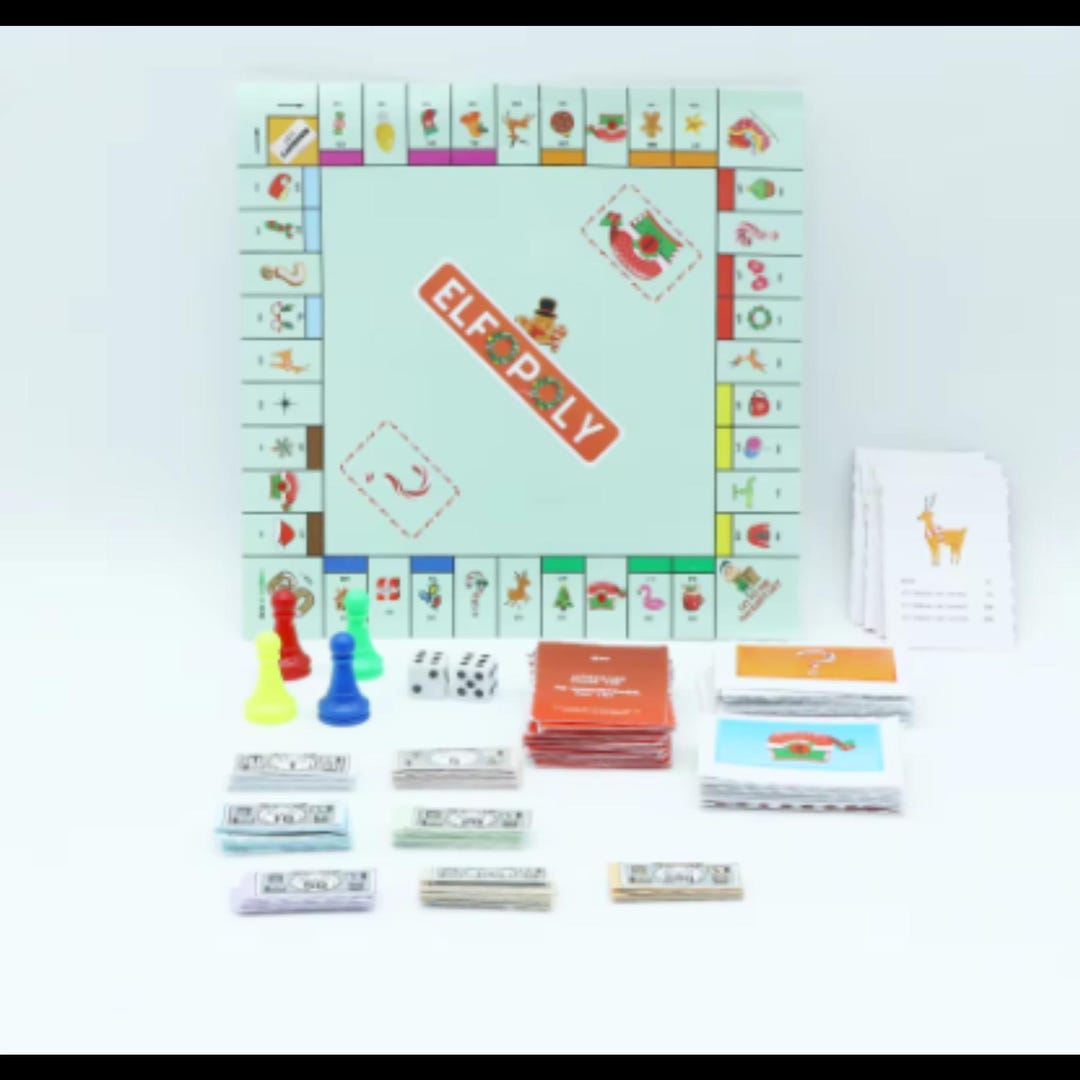 Elf-opoly Miniature Board Game: Dollhouse Game Cards - Etsy