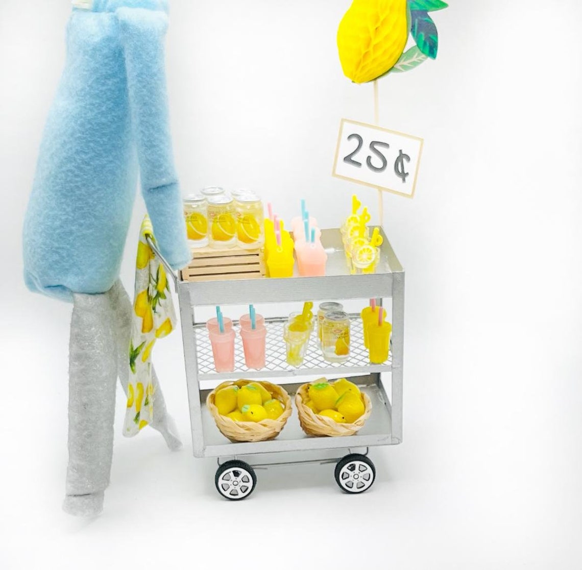 Miniature Lemonade Stand Pretend Vendor Cart Kiosk for Dolls - Etsy