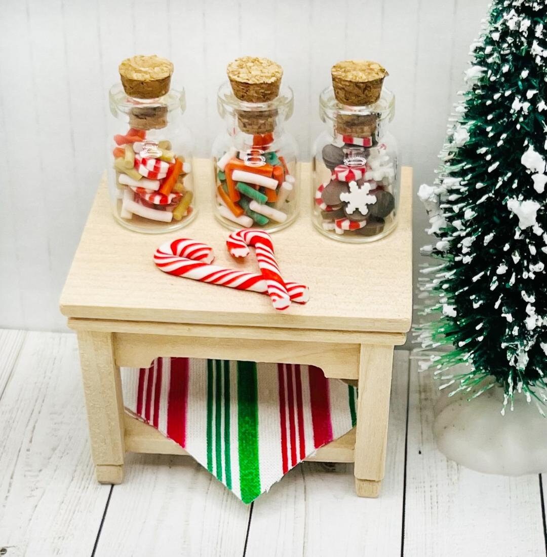 Miniature Christmas Candy Jars Elf Props Miniature Polymer Clay Candy ...