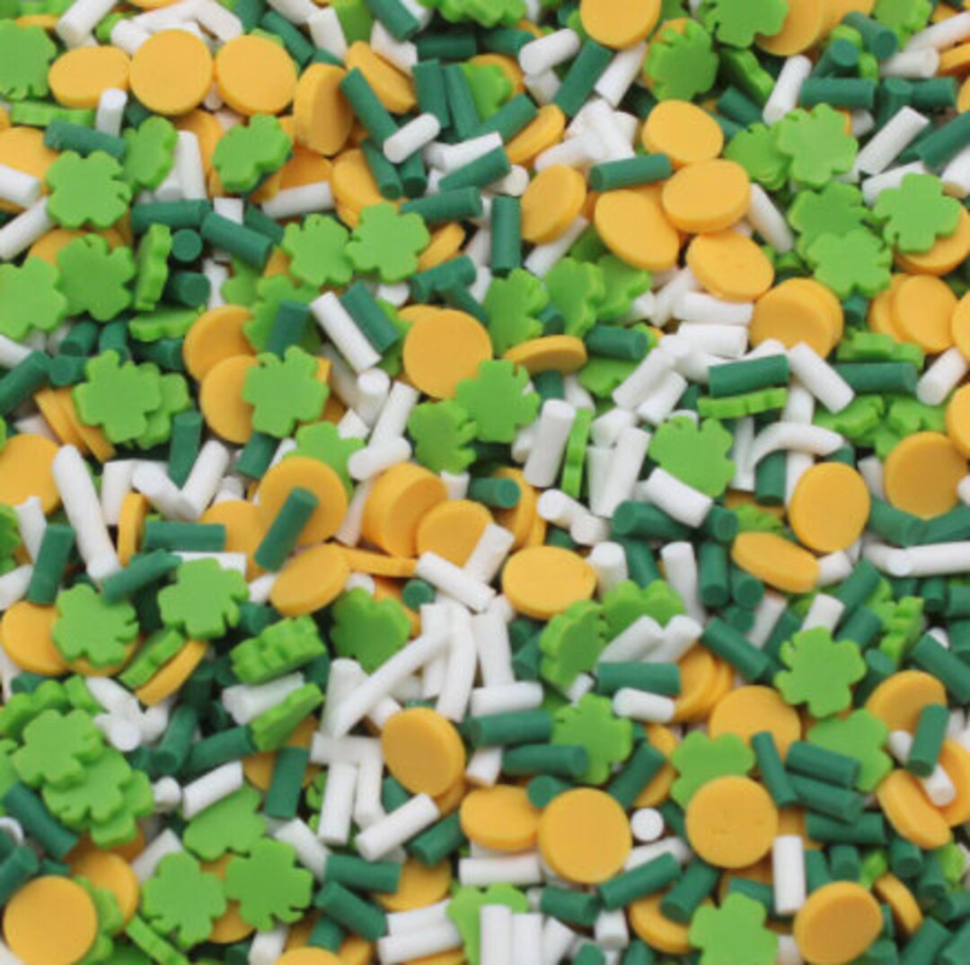 Polymer Clay 4 Leaf Clover Confetti: St Pats Slime Add-ins - Etsy