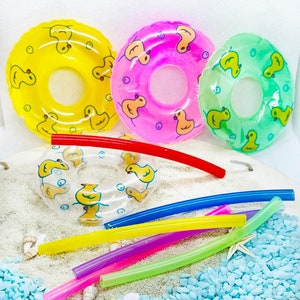 Elf Beach or Pool Noodles Miniature Floats for Dolls Rubber Duck Doll ...