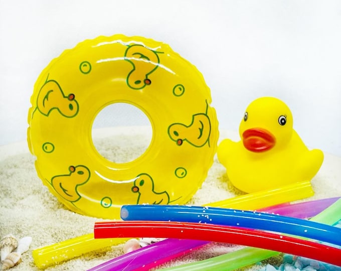 Miniature Pool Raft With Palm Tree Miniature Beach Beach Miniatures ...