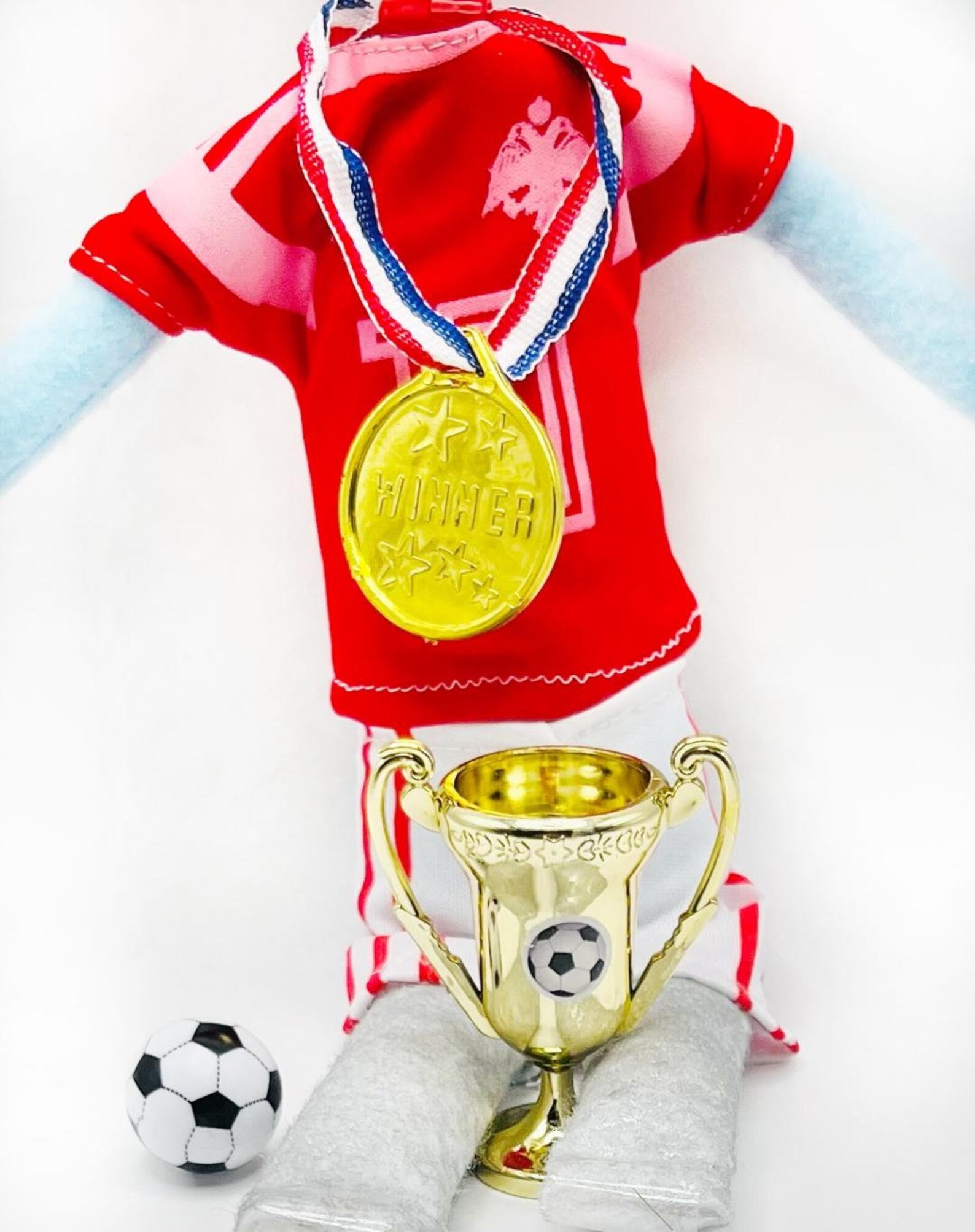 Miniature Soccer Trophy & Medal Set: 12" Doll Sports Prop - Etsy