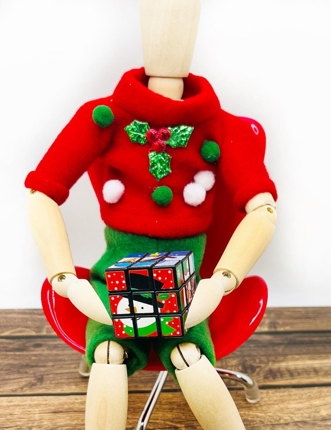 Elf Puzzle Cube: Christmas Dollhouse Miniature Prop - Etsy
