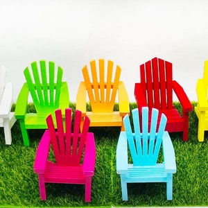 Miniature Adirondack Chairs Fairy Garden Terrariums Dioramas Mini Chair ...