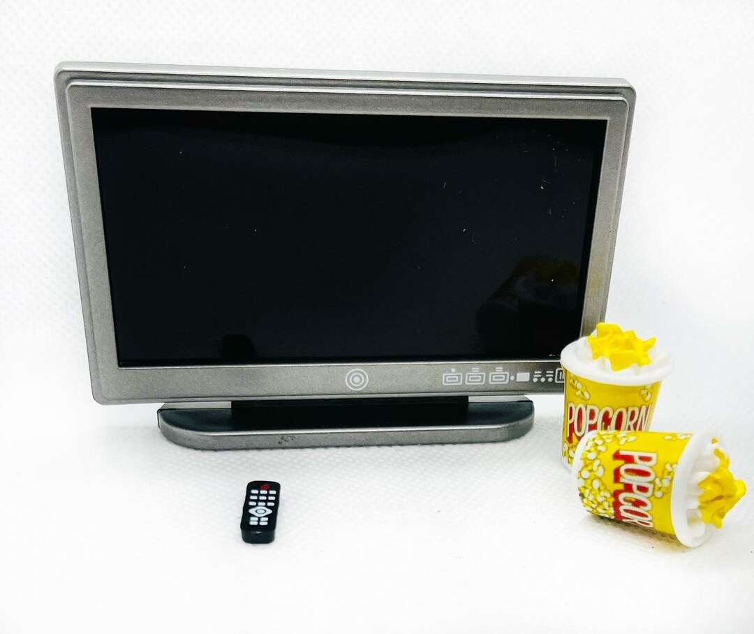 Movie Night Elf Prop Elf Accessory Dollhouse TV Miniature Furniture ...