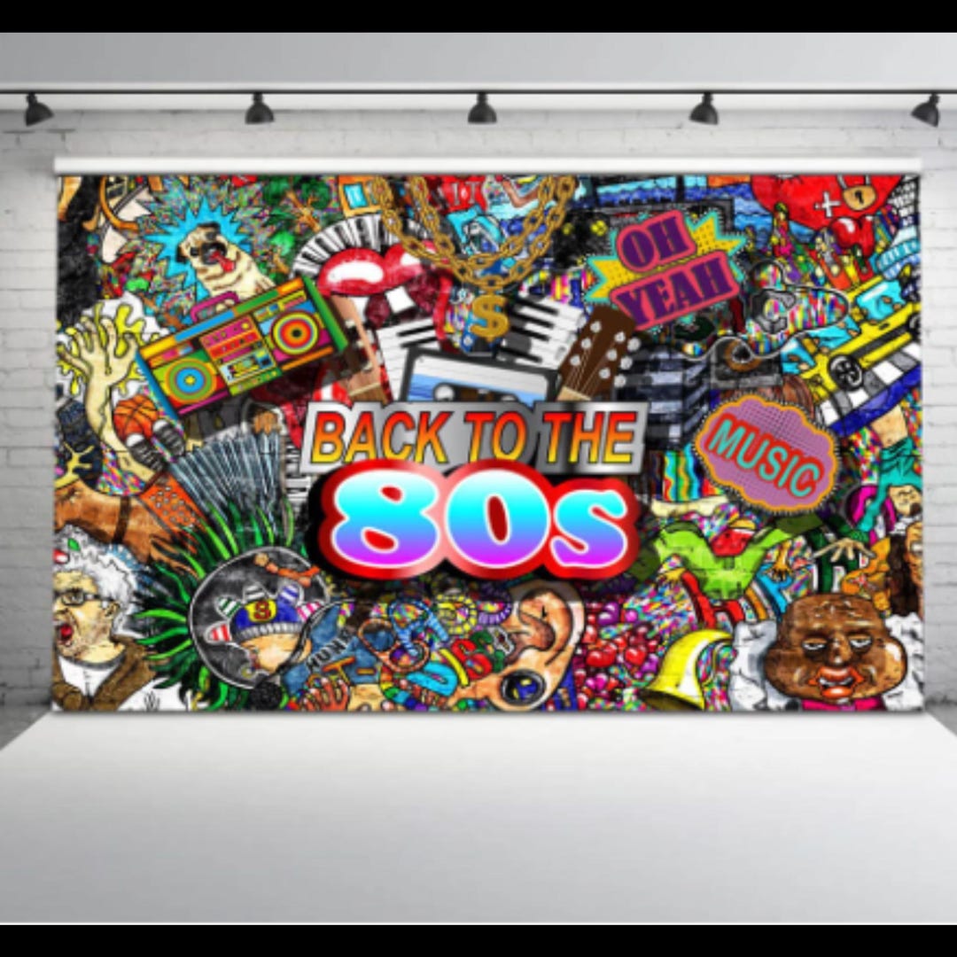 80's Theme Photography Backdrop / Retro Photo Shoot / Videography Props ...