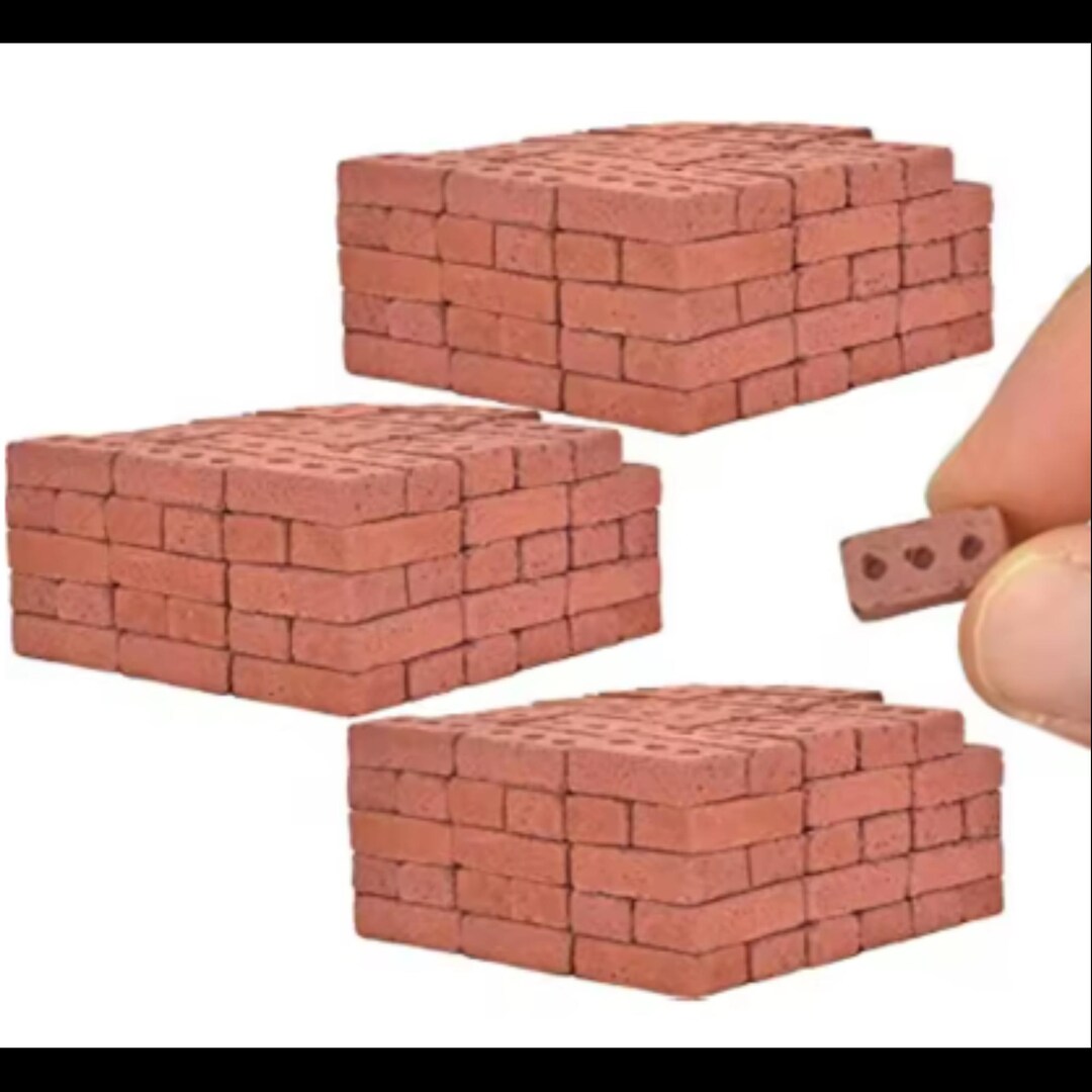 50 PC Miniature Bricks / Micro Landscaping Bricks / Scale Model ...