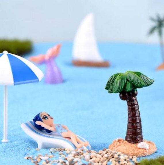 Miniature Palm Tree Beach Terrariums Fairy Garden - Etsy