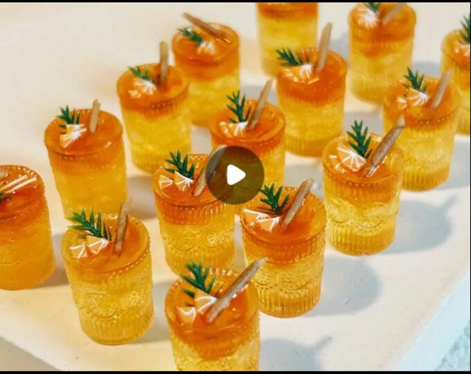 1:12 Scale Miniature Orange Tea Drink / Dollhouse Cocktail Drinks ...