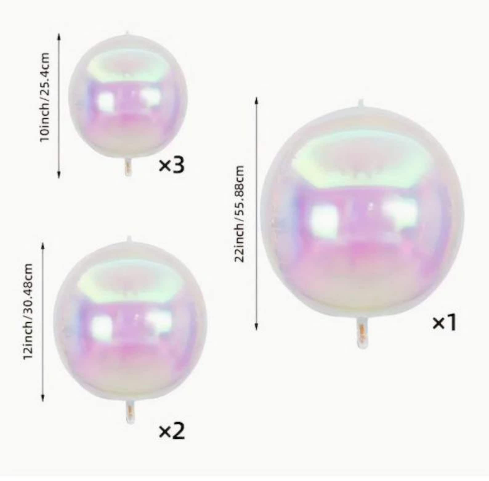 Large 4D Holographic Balloons: Rainbow Party Wedding Decorations - Etsy