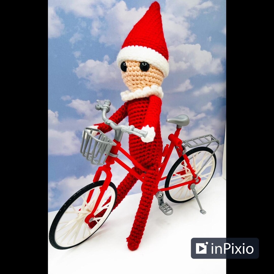 Elf Bicycle Prop Beach Cruiser for Dolls 12" Doll Toy Bike Miniature ...