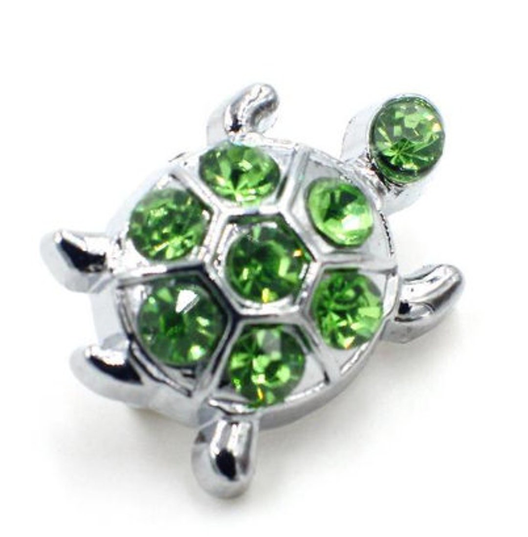 8mm Slide Charm Rhinestone Turtles DIY Custom Charms for 8mm Bracelets ...