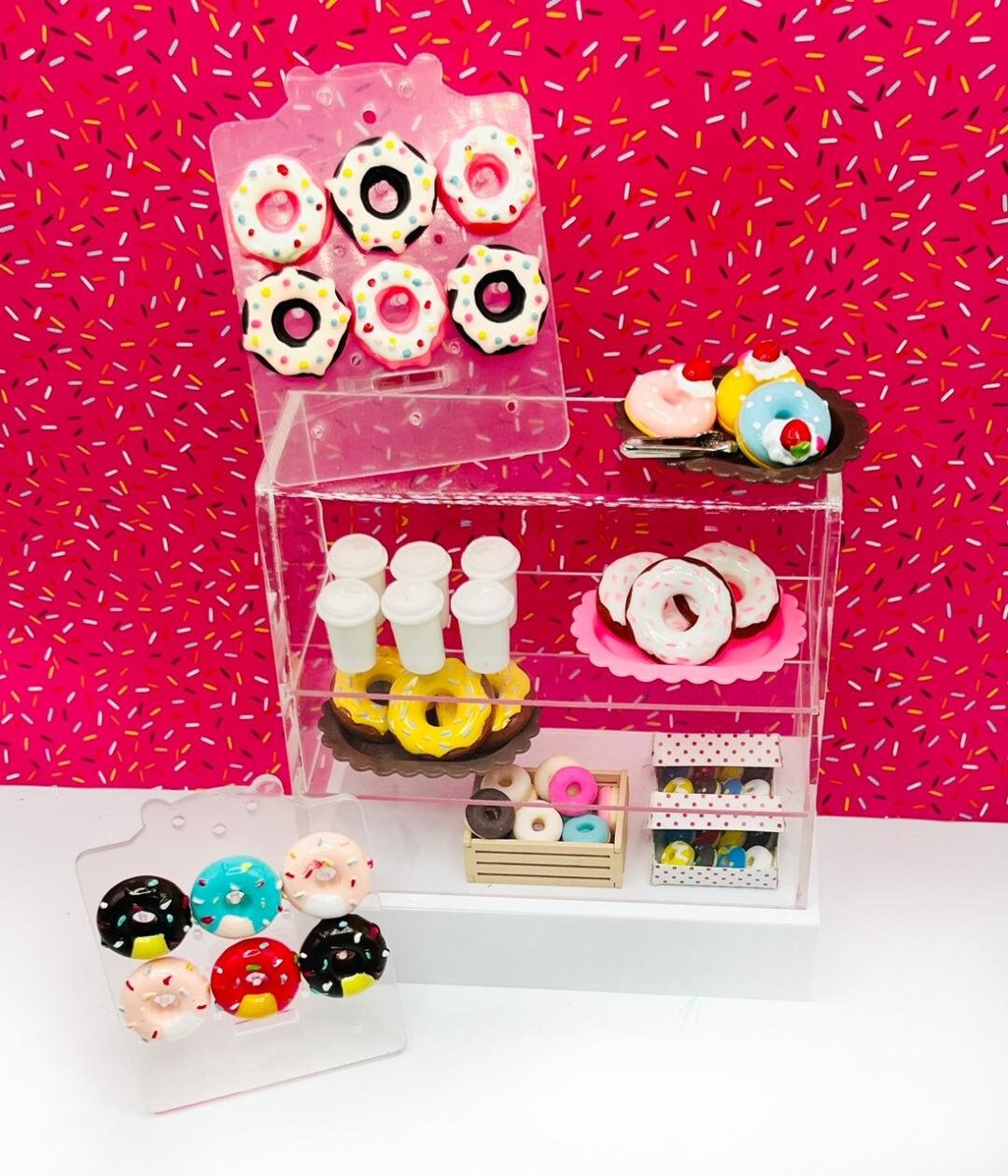 Donut Bakery Elf Prop Miniature Sweets Resin Food Dollhouse Accessories ...