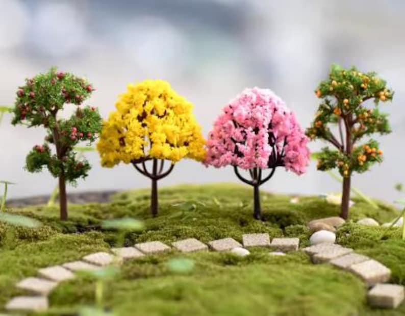 Miniature Landscaping Trees Set of 7 Scale Model Trees - Etsy