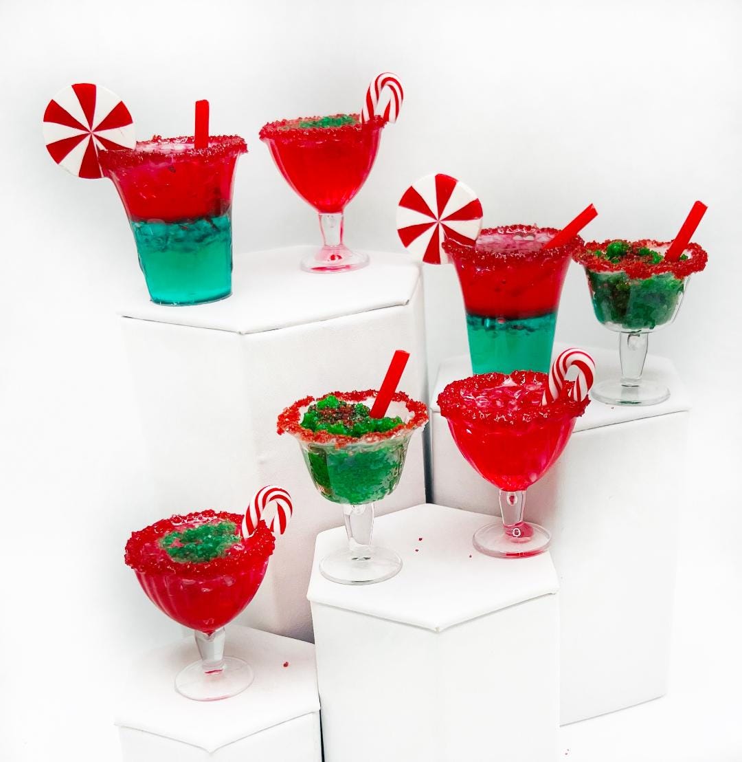 Miniature Christmas Drinks, 1:3 Scale Dollhouse Accessory - Etsy