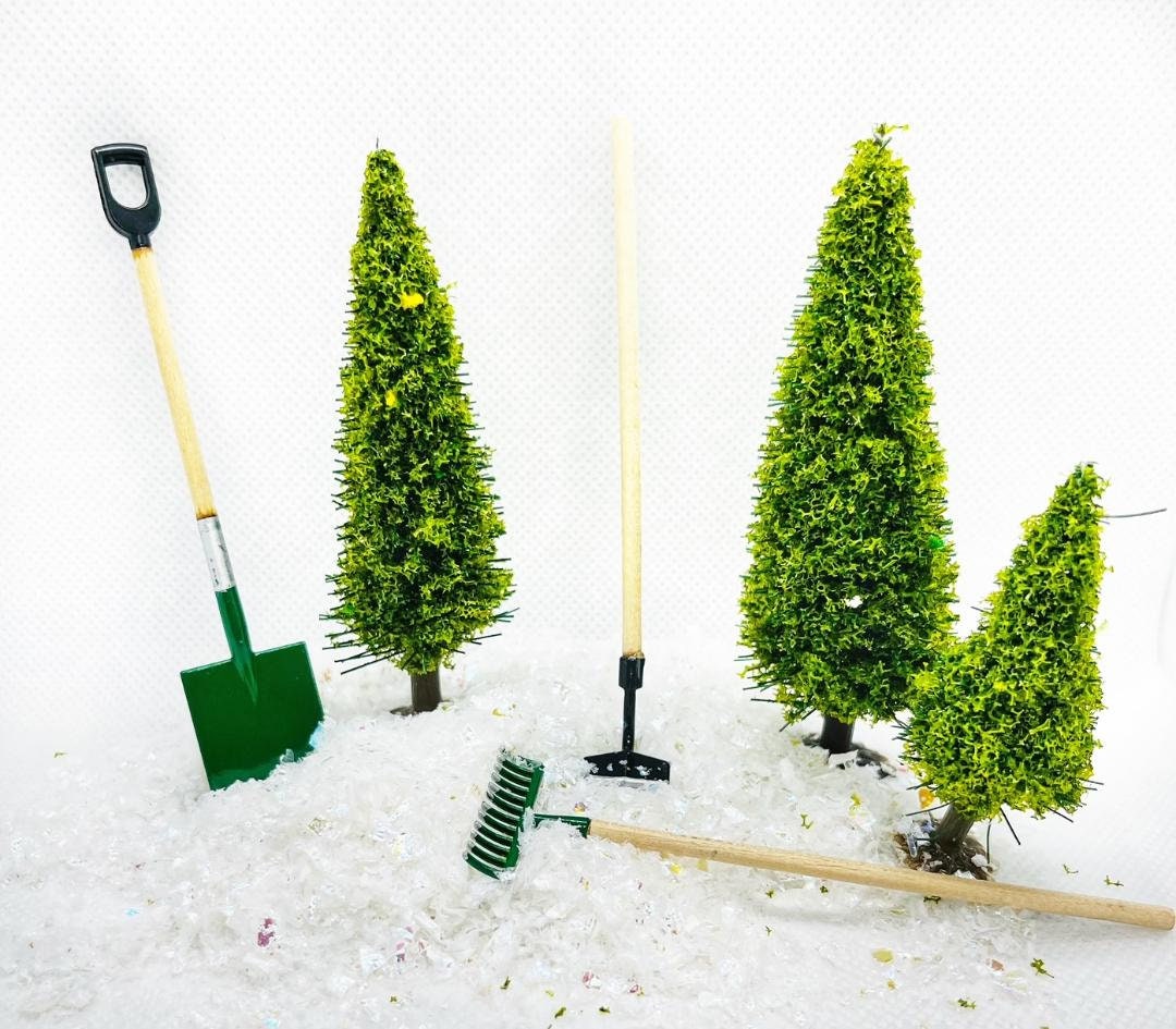 Elf Prop Snow Shovel Rake Outdoor Dollhouse Accessories Christmas ...