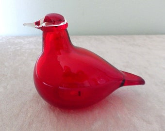 Red bird crystal | Etsy