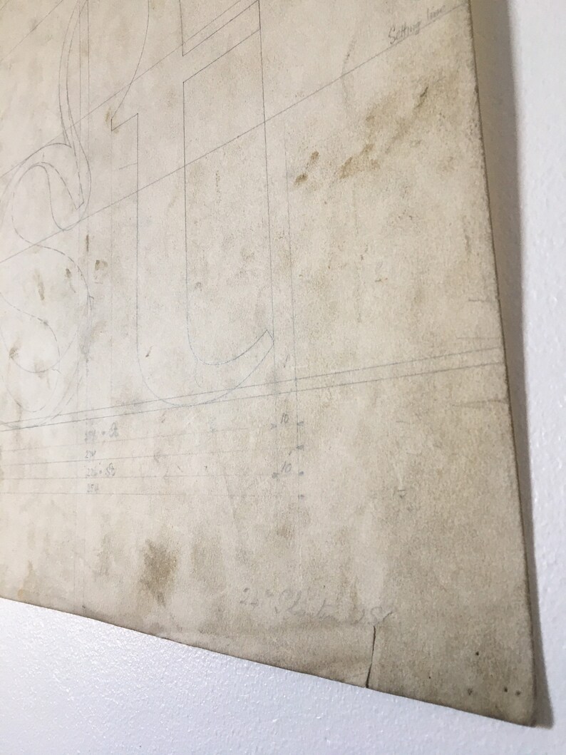 An Original Linotype Master Drawing Salvaged From the Linotype Foundry ...