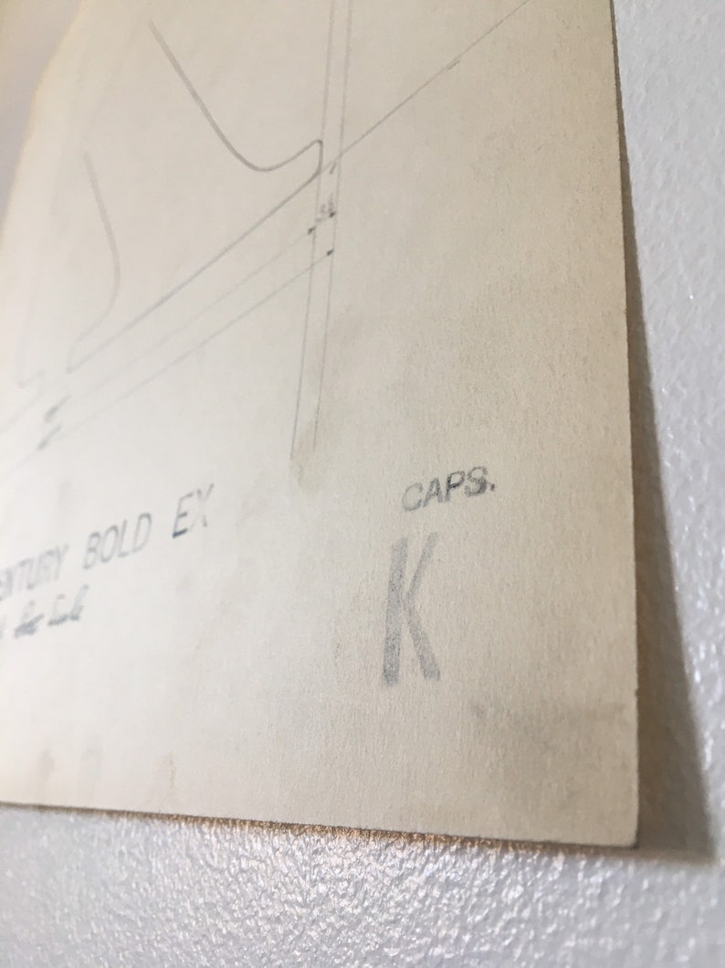 An Original Linotype Master Drawing Salvaged From the Linotype Foundry ...