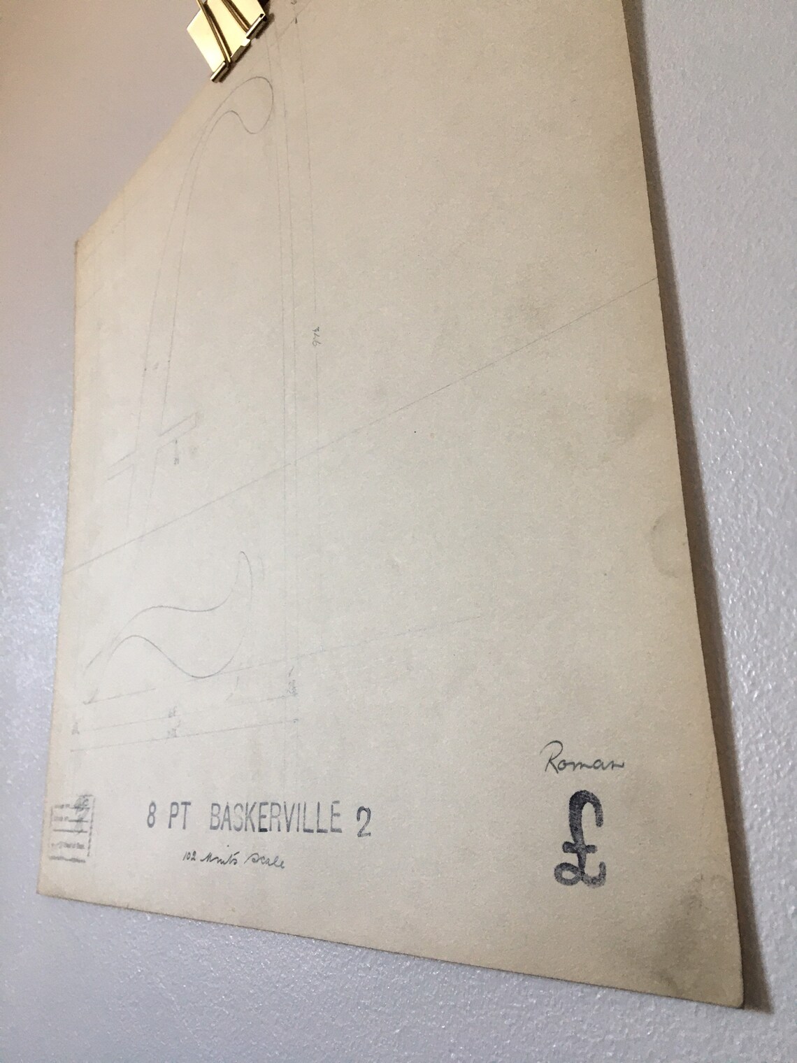 An Original Linotype Master Drawing Salvaged From the Linotype Foundry ...